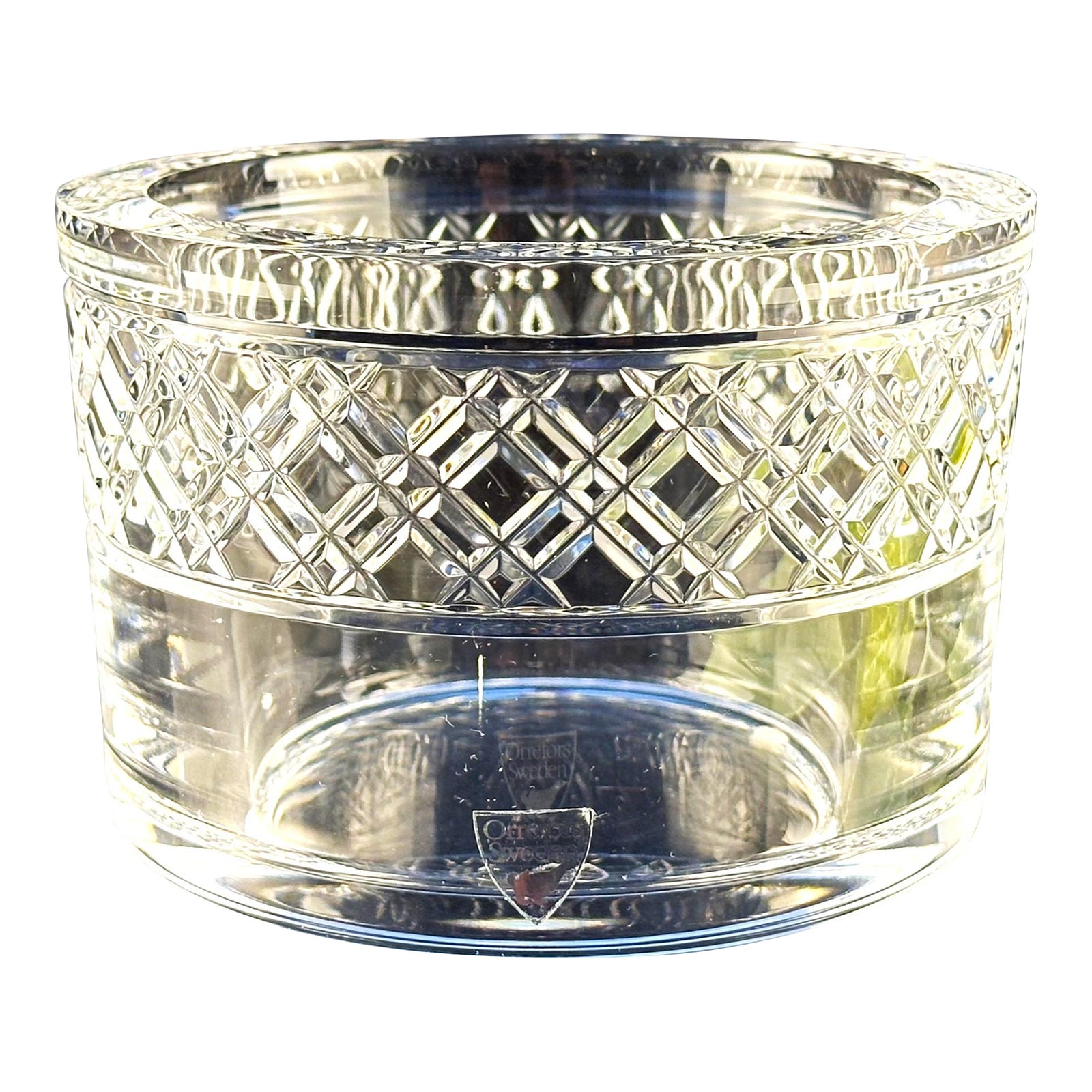 Orrefors Crystal Reflections Bowl 4.5" – Swedish Cut Glass Criss Cross ...