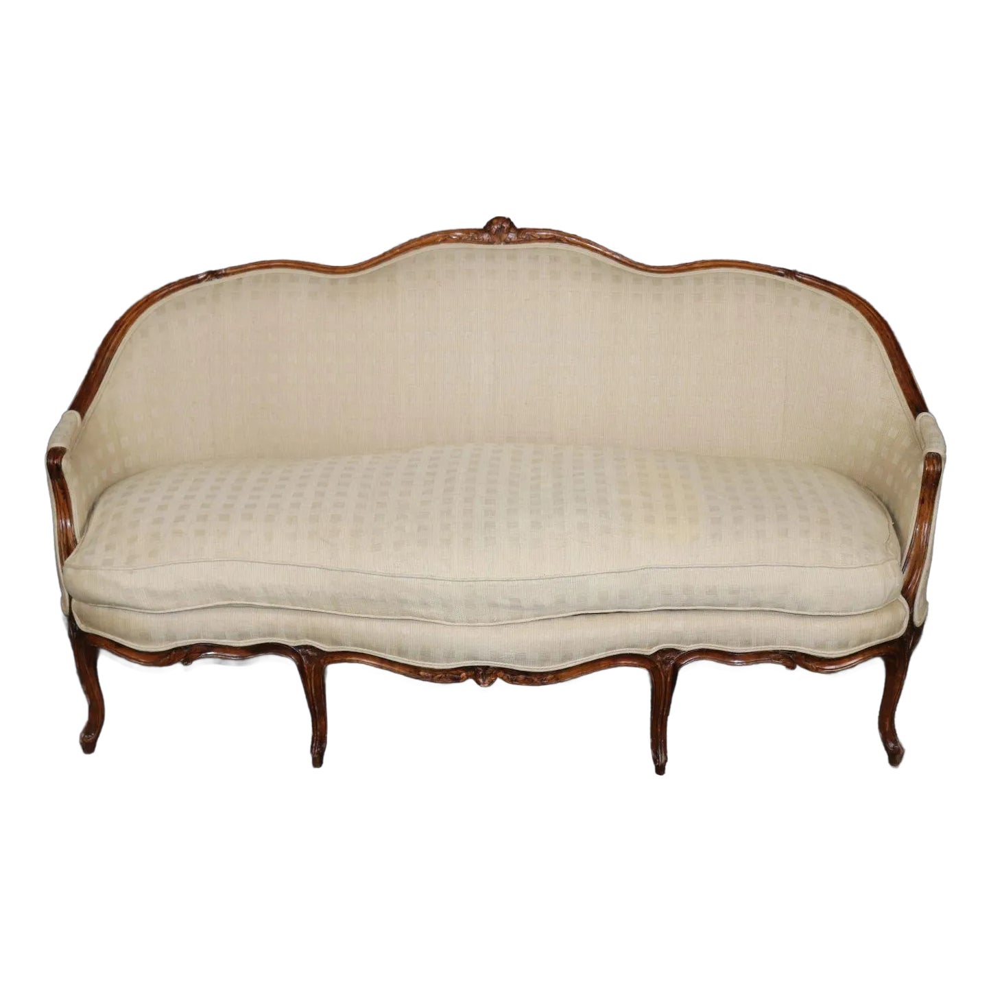 Refined and Chic French Louis XV Carved Walnut Settee Sofa Canape Circa ...
