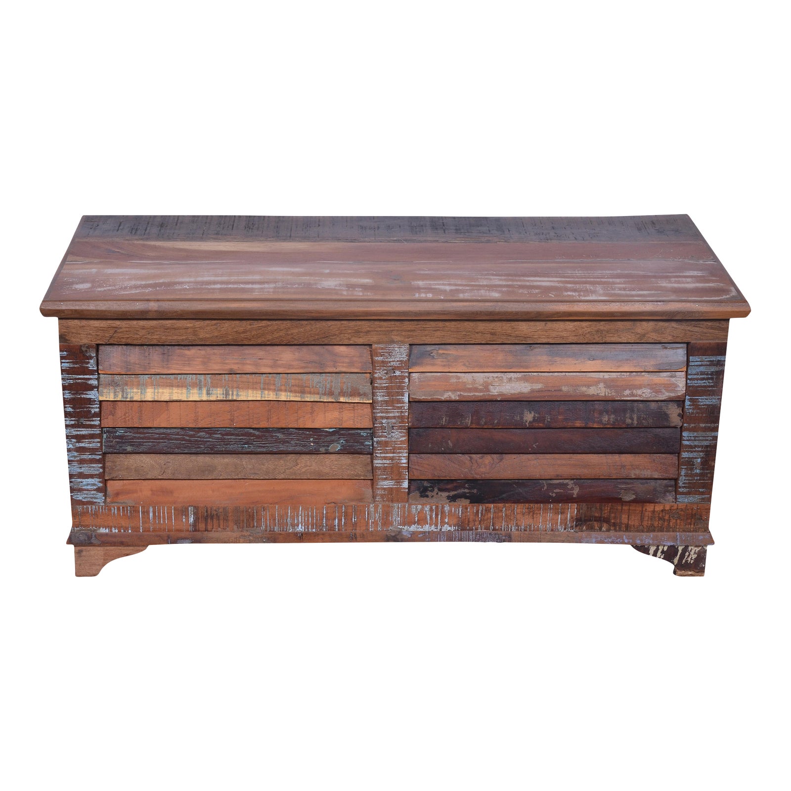 Perth Rustic Wooden Trunk | Chairish