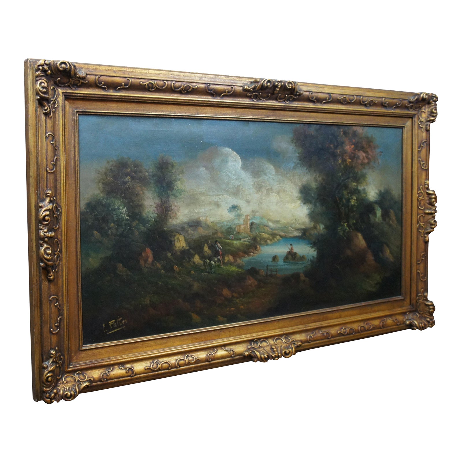 Mid 20th Century French Louis Patin Country Landscape Shepherd ...
