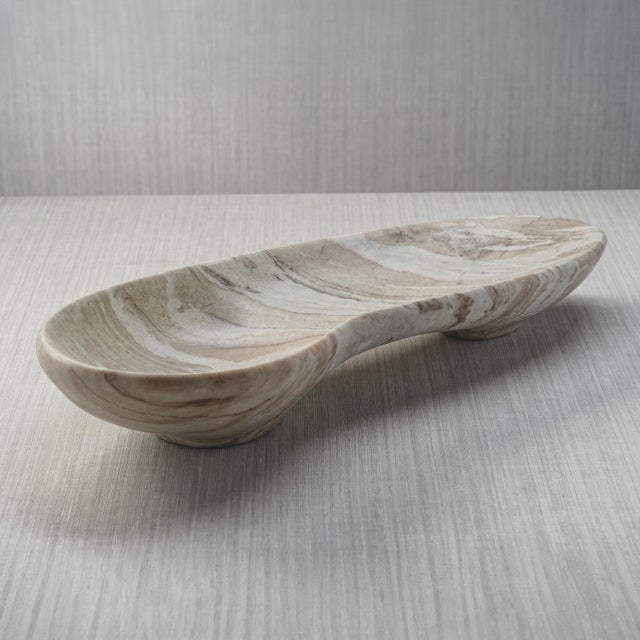 Altamura Large Organic Shape Marble Bowl | Chairish