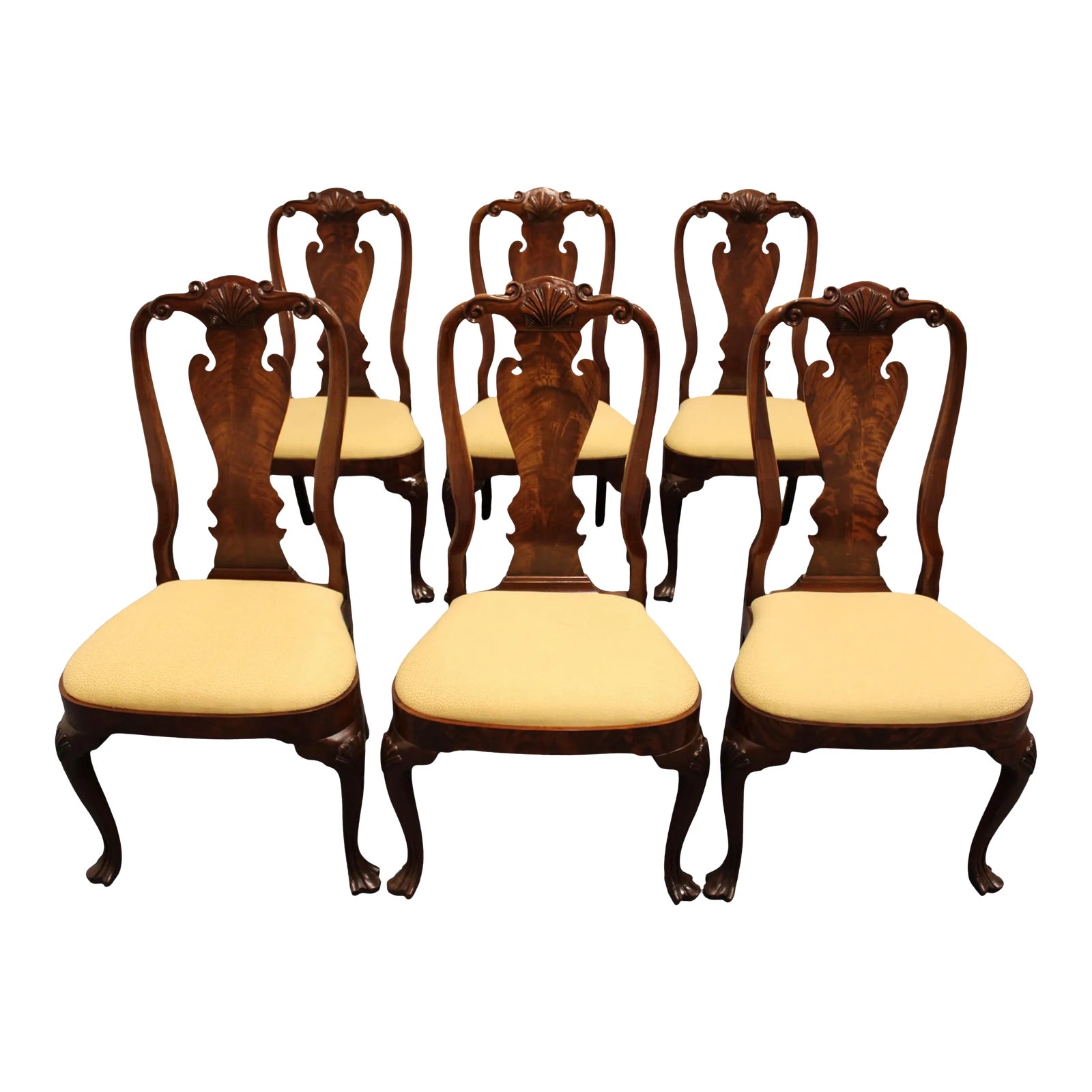 Set of 6 Hickory Chair James River Collection Mahogany Traditional ...