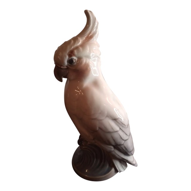 Vintage Dahl Jensen Copenhagen Denmark Cockatoo Figurine | Chairish