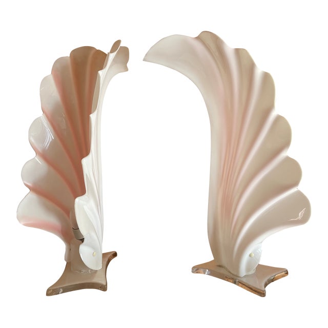 Pair 1970's Roger Rougier Mid-Century Table Lamps | Chairish