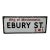 1940s British Enamel London Road Sign City of Westminster Ebury Street ...
