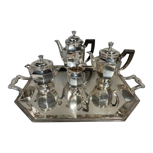 19th Century Christofle Silver-Plated Tea Set - Set of 5 | Chairish