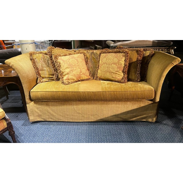 Ej Victor High Armrest Sofa With Pillows | Chairish