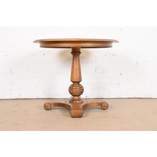 Ethan Allen French Empire Maple Pedestal Breakfast Table or Center ...