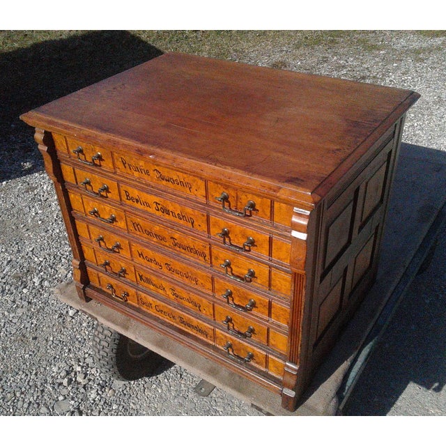 Late 19th Century Antique Willimantic Sewing Thread Spool Cabinet 6 ...
