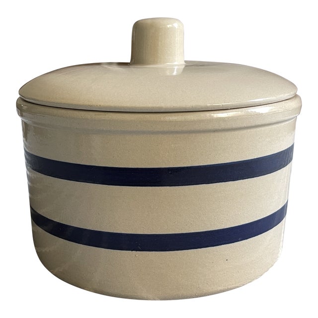 Vintage Robinson Ransbottom Crock with Lid | Chairish