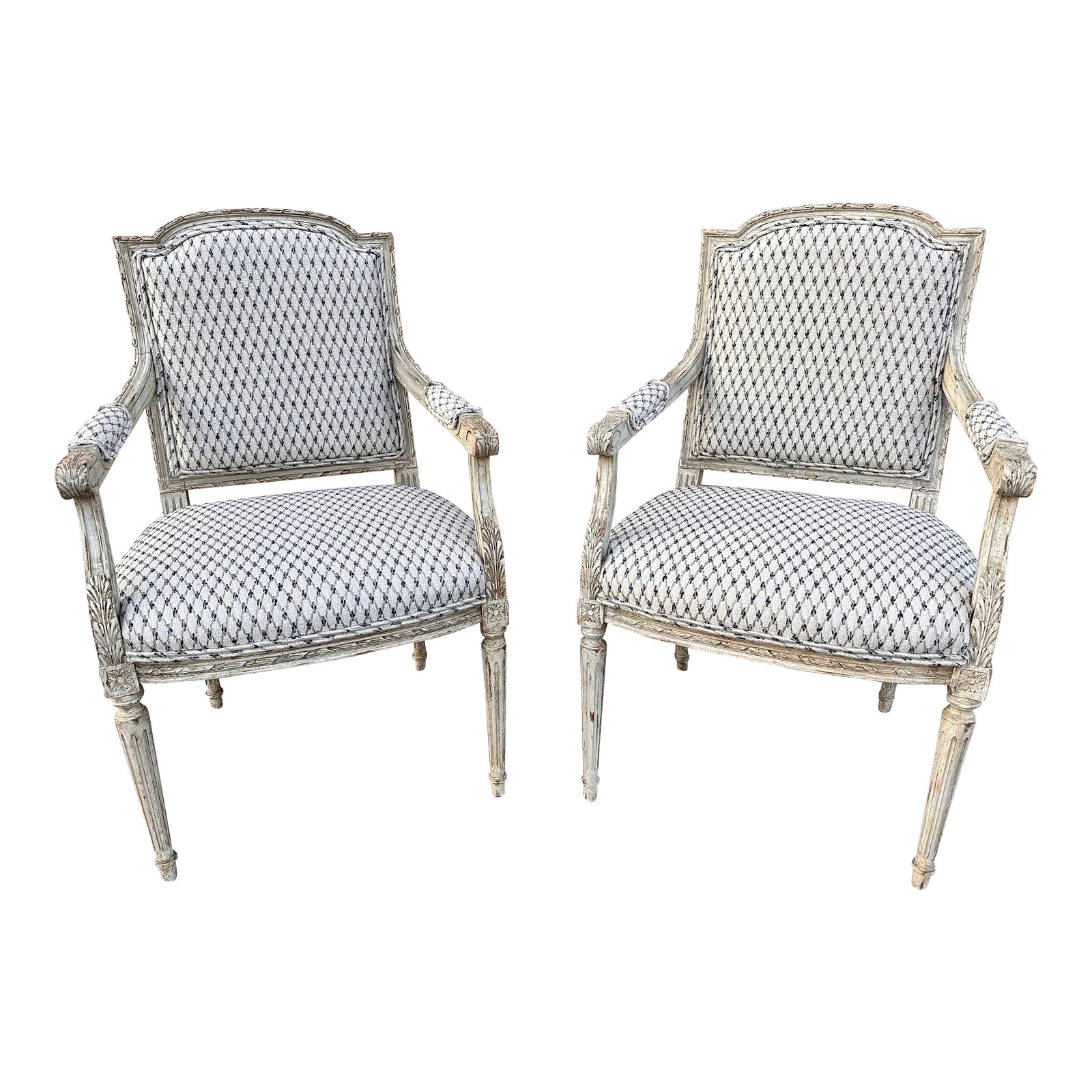 Pair of French Arm Chairs | Chairish
