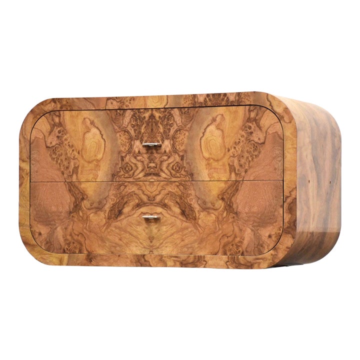 Faux Burl Formica Nightstand | Chairish