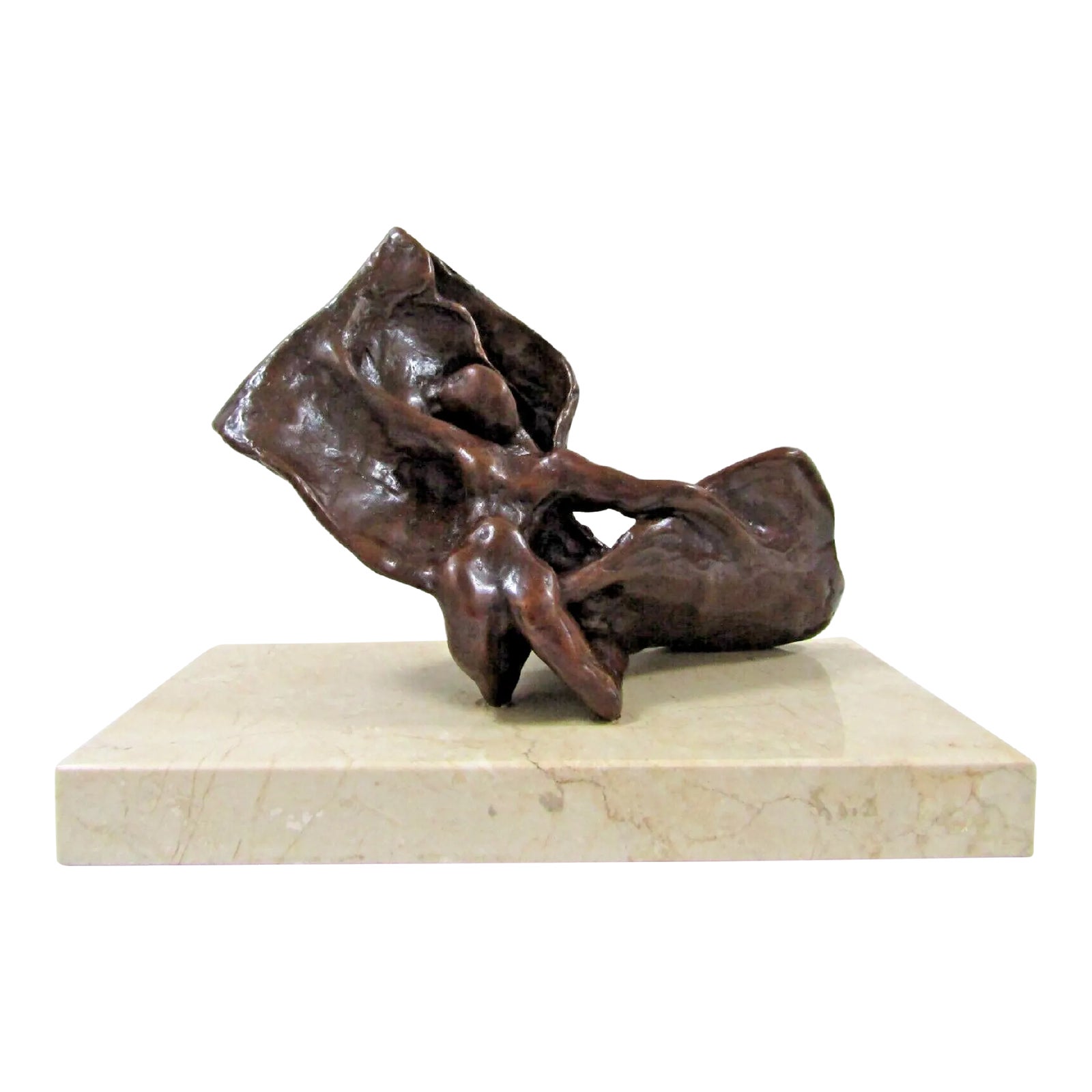 Salvador Dali Woman Between Veils Ca. 1974 Bronze Sculpture on Marble ...