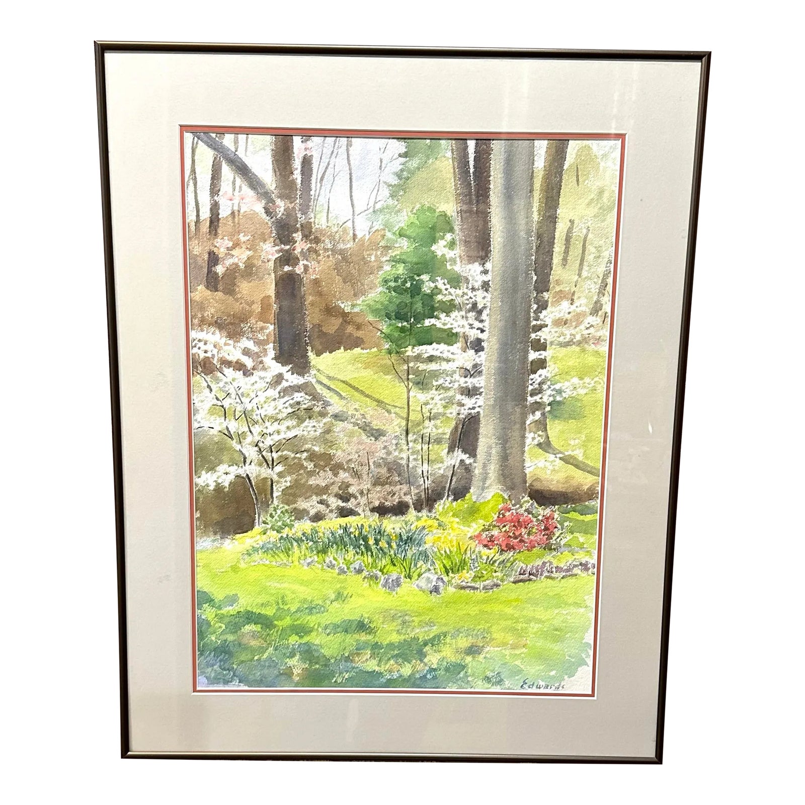 Emlyn Edwards (1916-2003) American Landscape Watercolor | Chairish