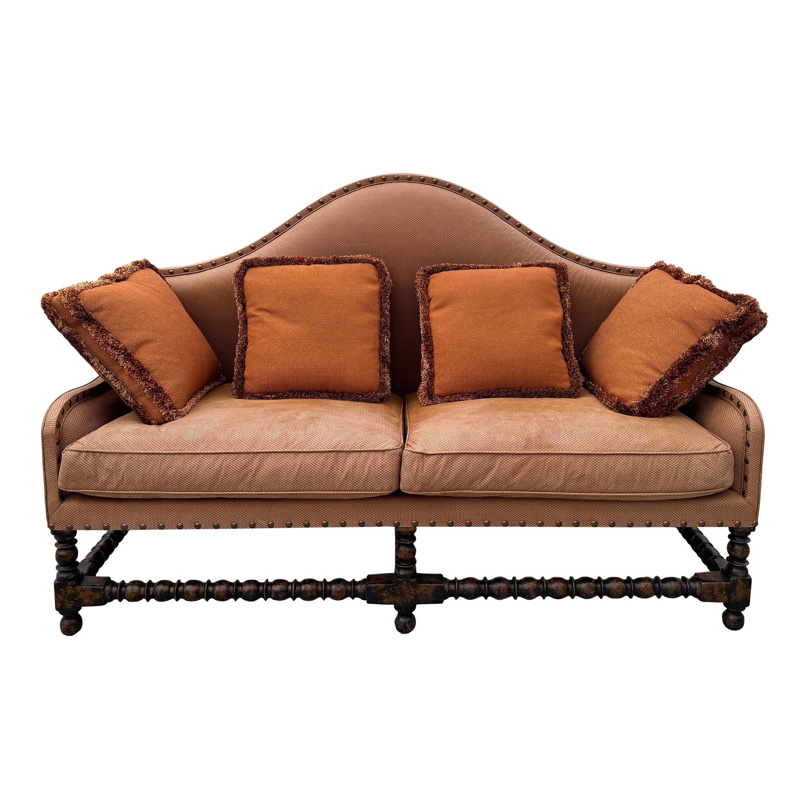 Charles Pollock for William Switzer Jacobean Sofa Settee | Chairish