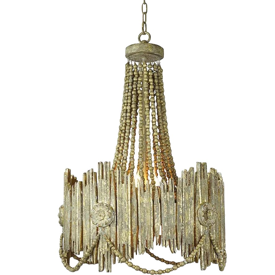 Transitional Provence Home Chandelier | Chairish