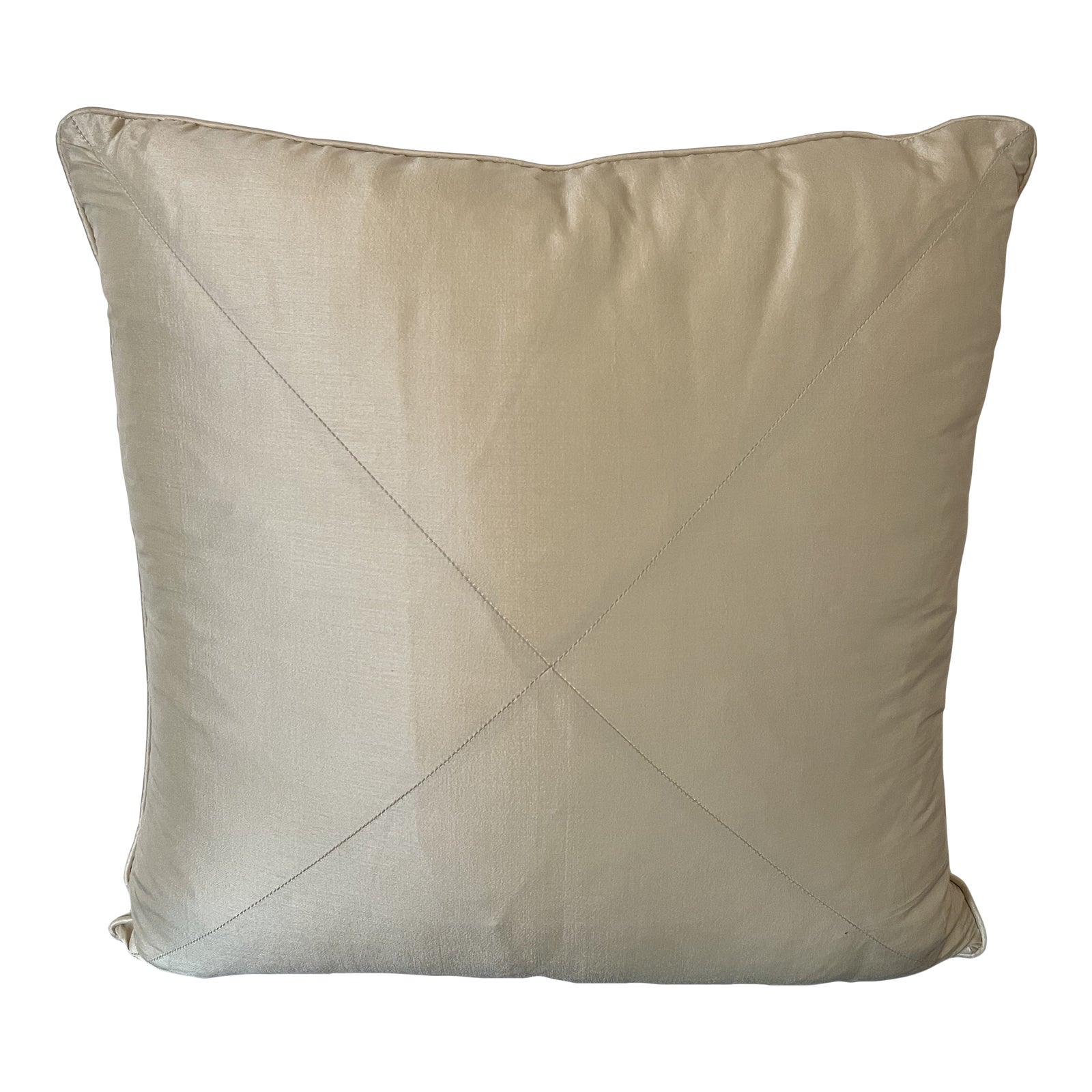 Nancy Corzine Pillow in Thai Silk Mitered | Chairish
