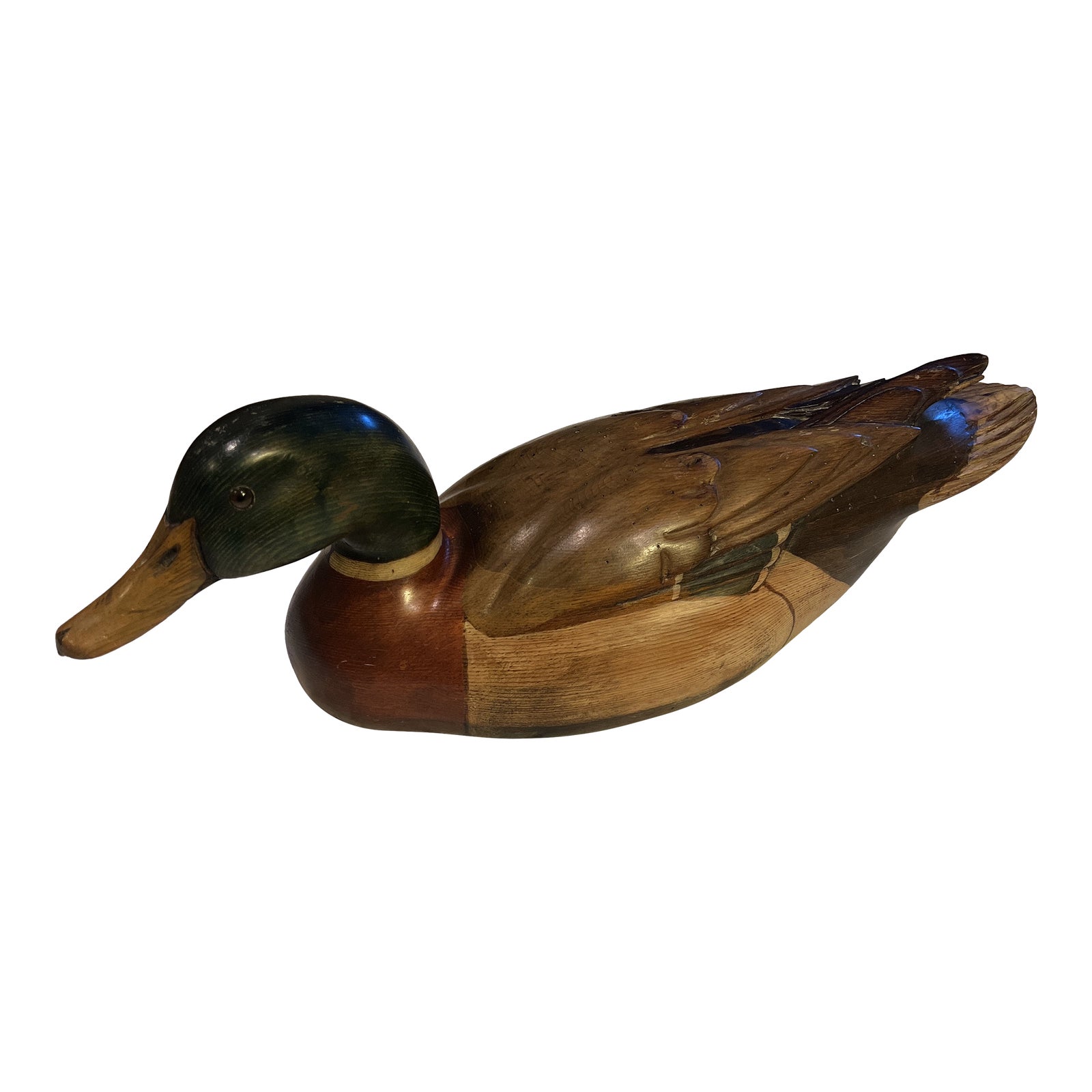 Large Vintage Tom Tabor Mallard Decoy | Chairish