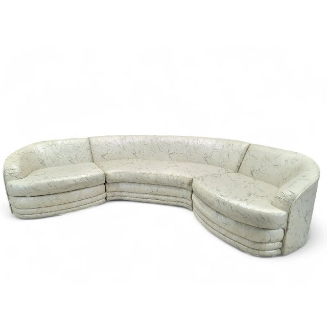 Late 20th Century Vintage Postmodern Kagan Style Three Piece Curved ...