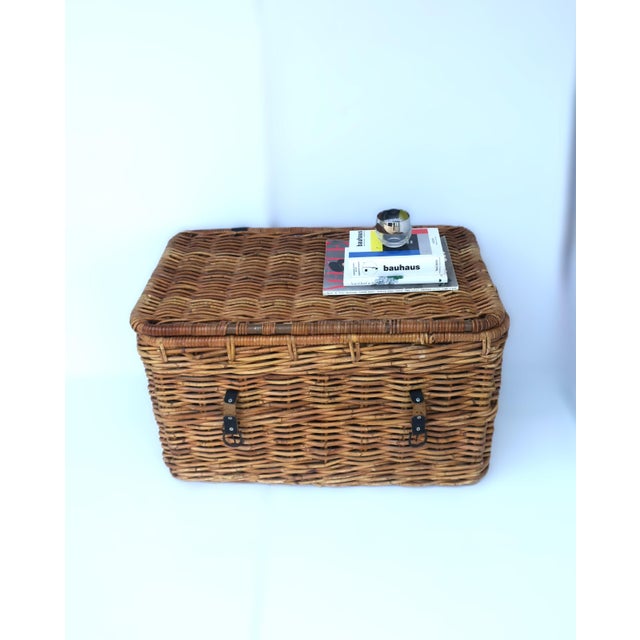 Vintage Wicker Storage Trunk | Chairish