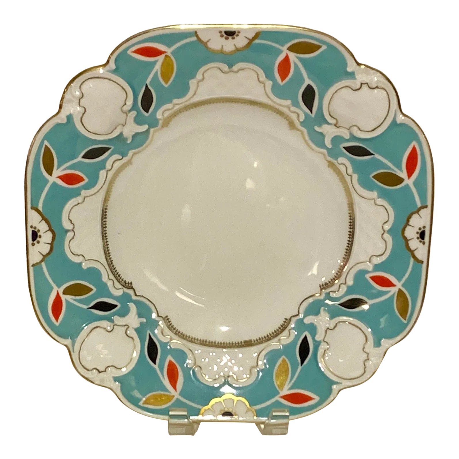 Early 20th Century Deco Shallow Hand Painted Porcelain Bowl by ...