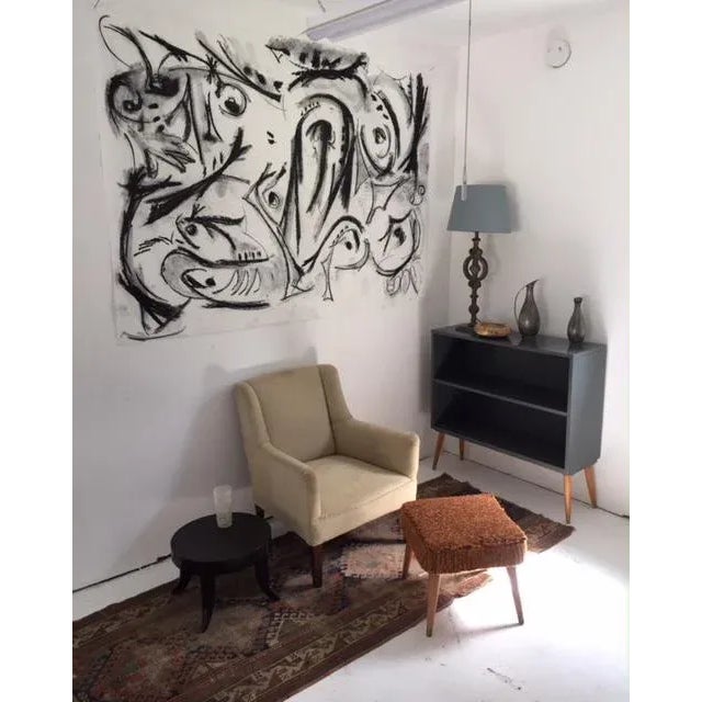 "Deja Vu" Over-Sized Original Black & White Drawing | Chairish