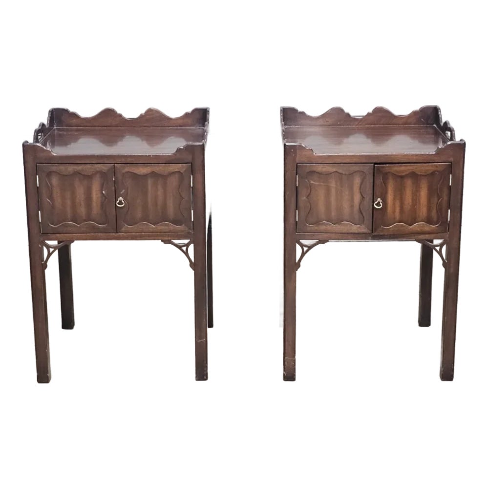 Late 20th Century Pair of Kittinger Williamsburg Mahogany Chippendale ...