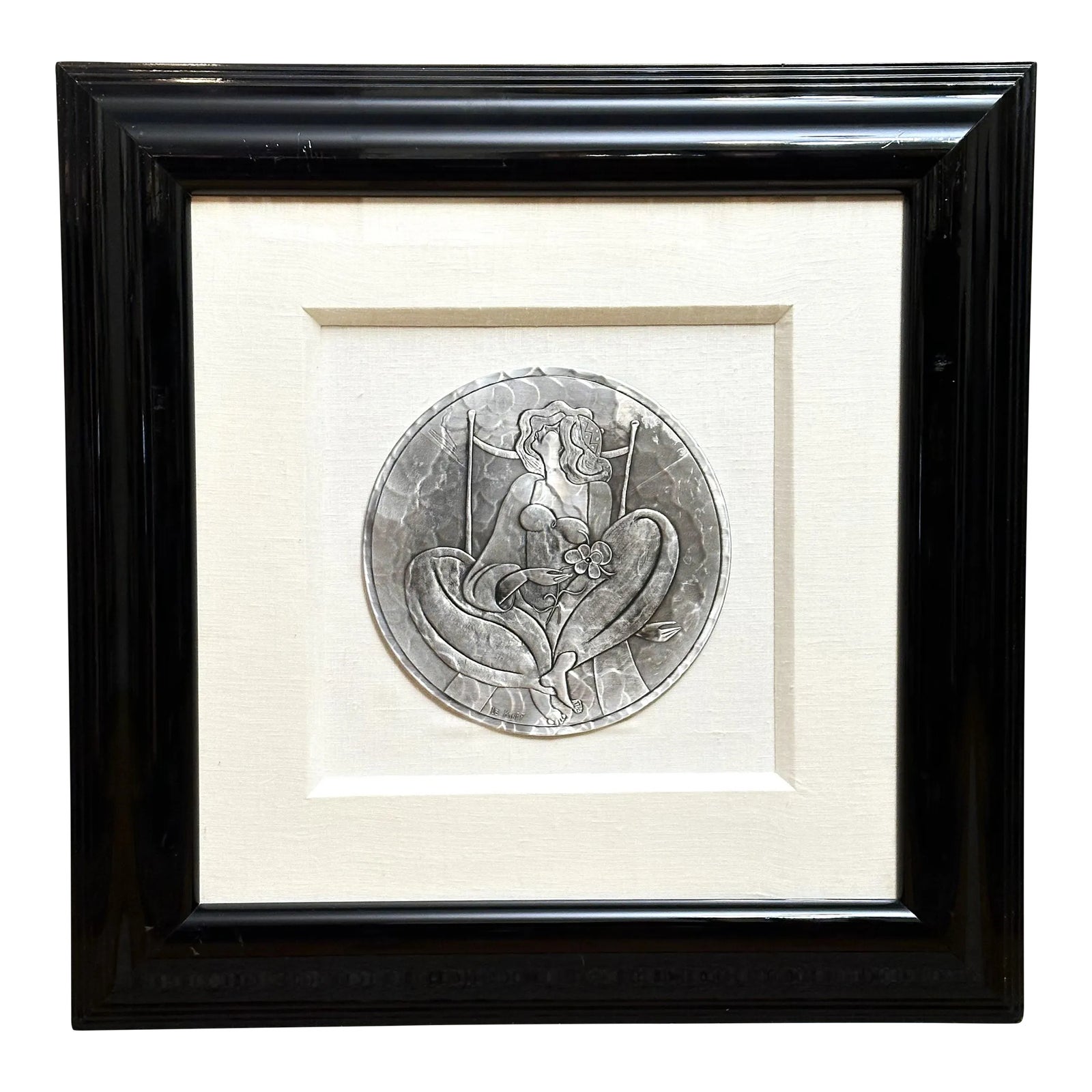 Linda Le Kinff Hammered Aluminum Relief Sculpture Cendrillan | Chairish