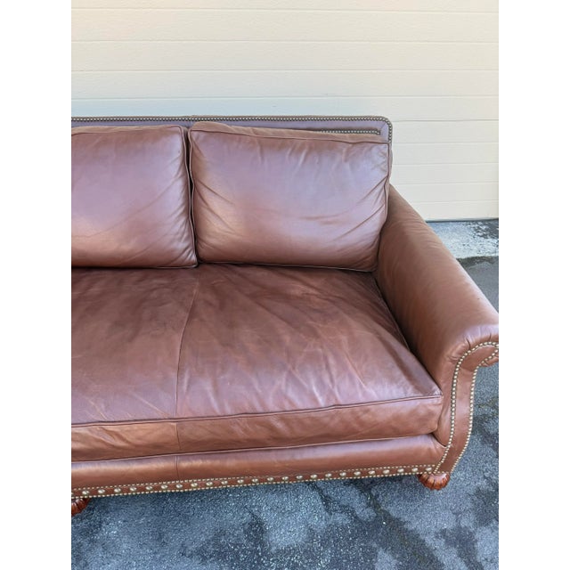 Ralph Lauren Aran Isles Leather Sofa | Chairish