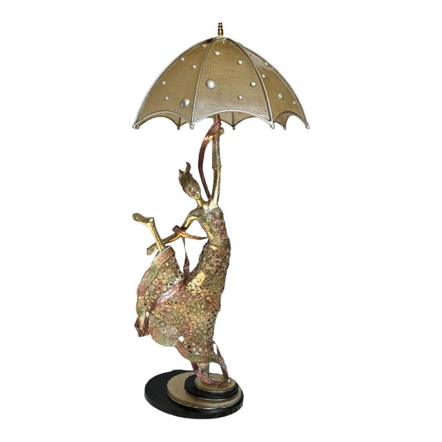 Late 20th Century "Dancing in the Rain" Tall Hand Crafted Steel & Resin ...