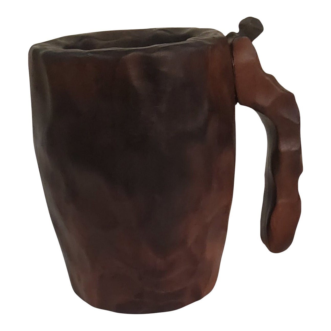 Late 19th Century Primitive Rustic Wood Cup | Chairish