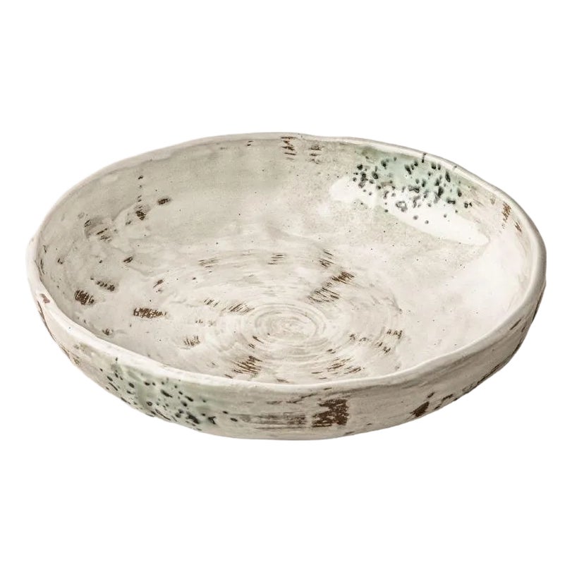 Handmade Rough Pottery Art Plate | Chairish