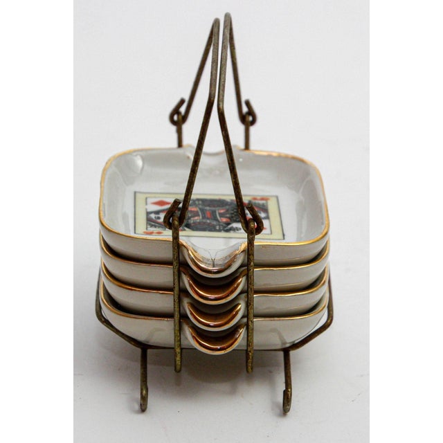 Hand-Painted Ashtrays Porcelain Made in France 1960s | Chairish