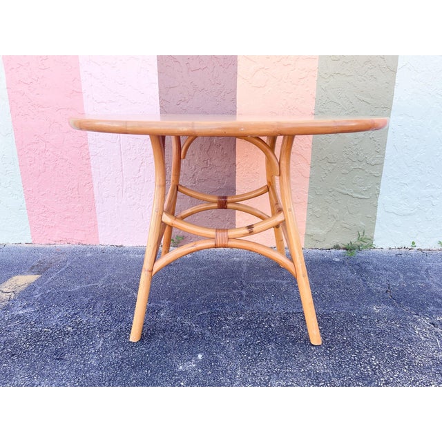 Palm Beach Regency Rattan Dining Set - Set of 5 | Chairish