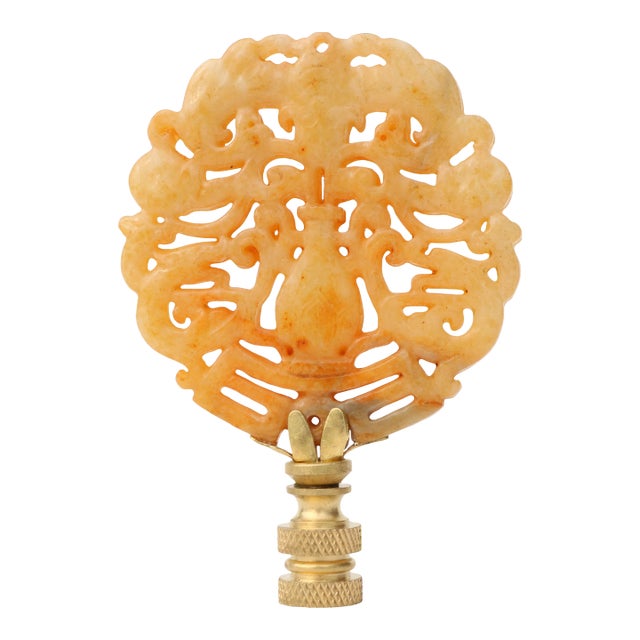 Chinese Pear Vase Lamp Finial on Brass Hardware | Chairish