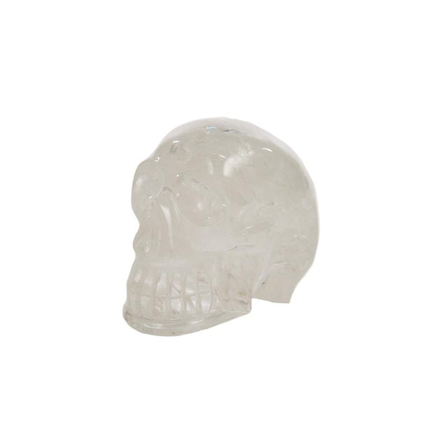 Vintage Rock Crystal Sculpture of a Skull | Chairish