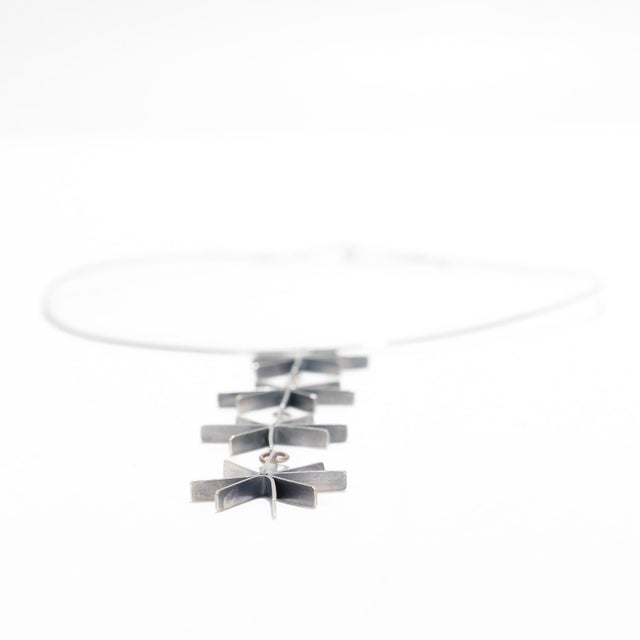 Mid-Century Modern Betty Cooke Style Silver Starburst Link Pendant ...