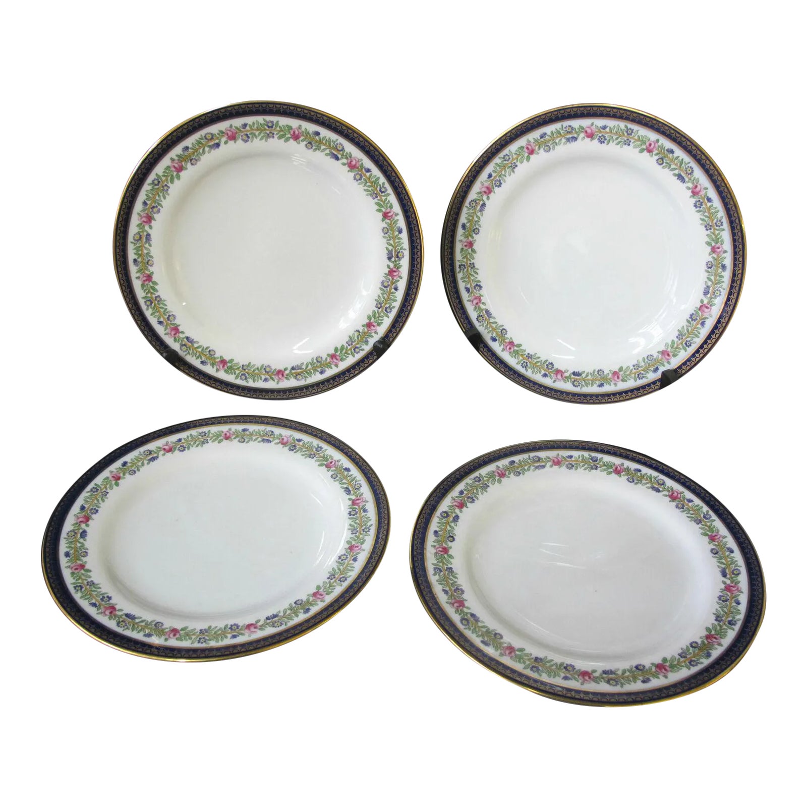 Early 20th Century Copeland Spode England Cobalt Blue Gold Gilt Floral ...