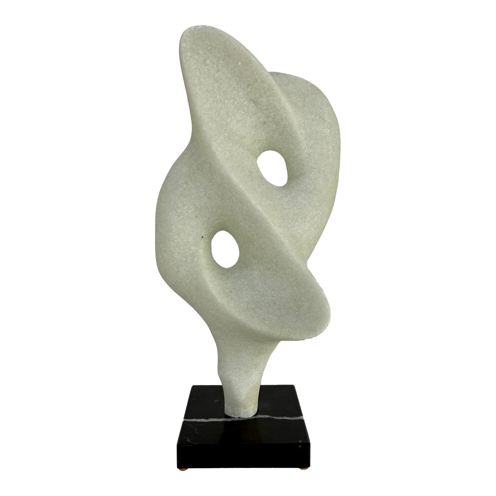Revelation Organic Modern White Stone Sculpture | Chairish