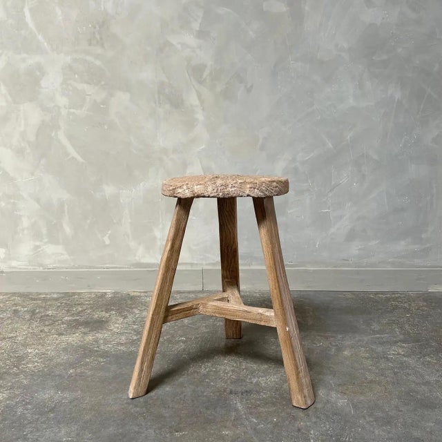 Vintage Wheel Stool | Chairish