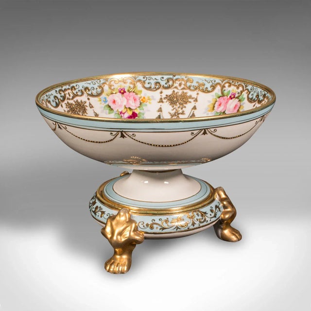 1920's Antique Decorative Footed Bowl | Chairish