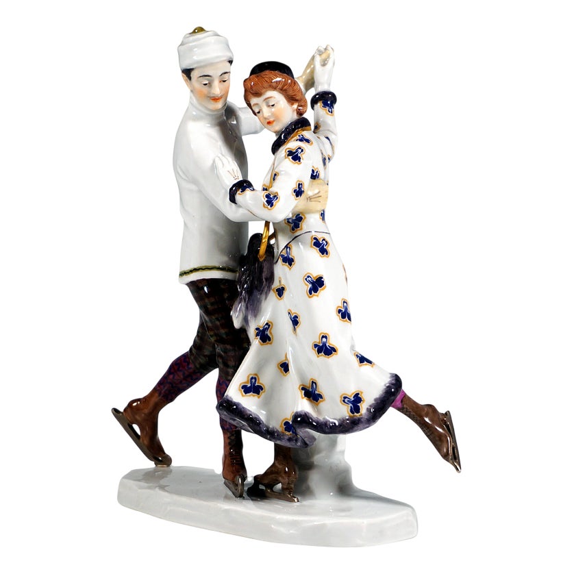 Art Nouveau Figure by Alfred Koenig for Meissen Germany, 1890s | Chairish