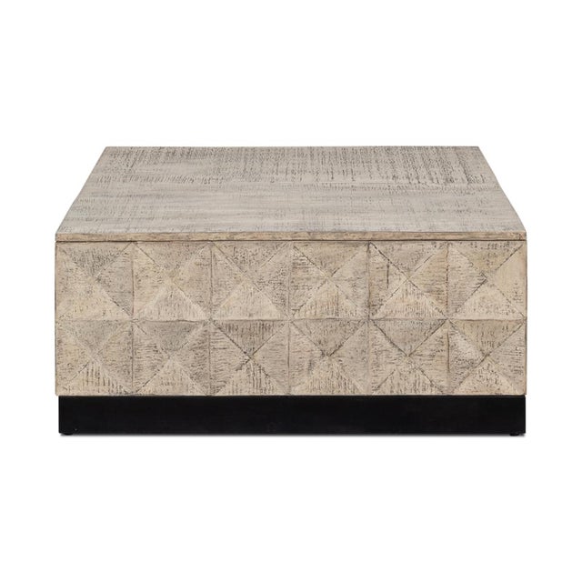 Modern Rustic Square Coffee Table | Chairish