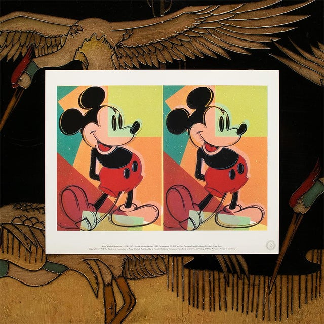 1992 The Andy Warhol Foundation Lithograph "Double Mickey Mouse" | Chairish