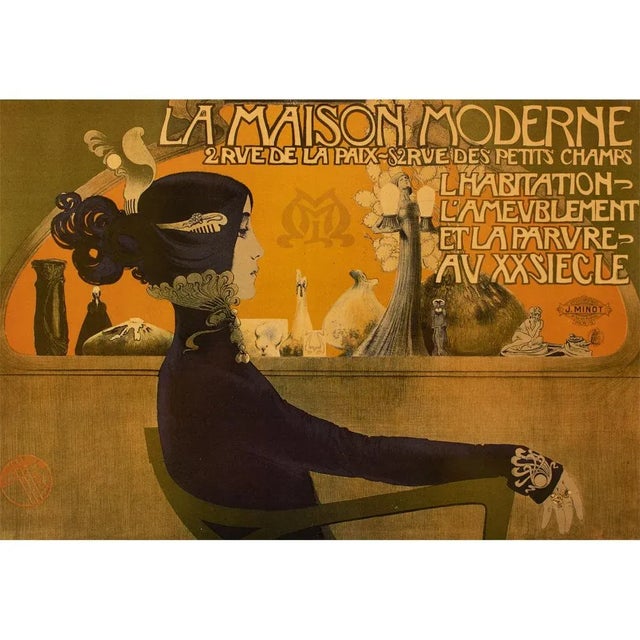 Rare 1993 Emmanuel Orazi Large Poster for "La Maison Moderne" Parisian ...