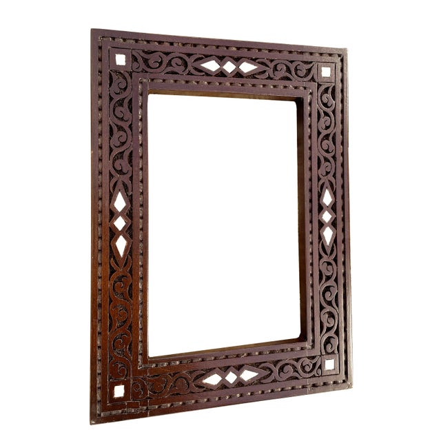 Early 21st Century Hand Carved Picture Frame With Mother of Pearl ...