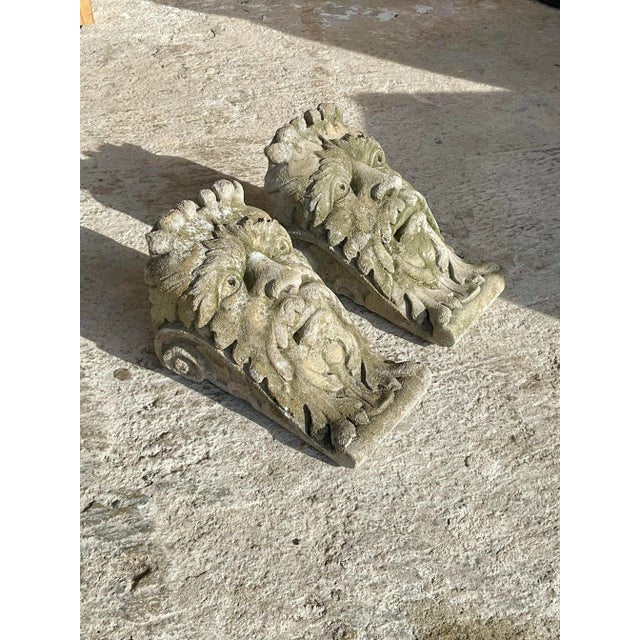 Vintage Intricate Cast Cement Wall Bracket Plinth - a Pair | Chairish