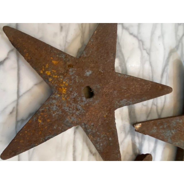 3 Architectural Antique Cast Iron Building Stars | Chairish
