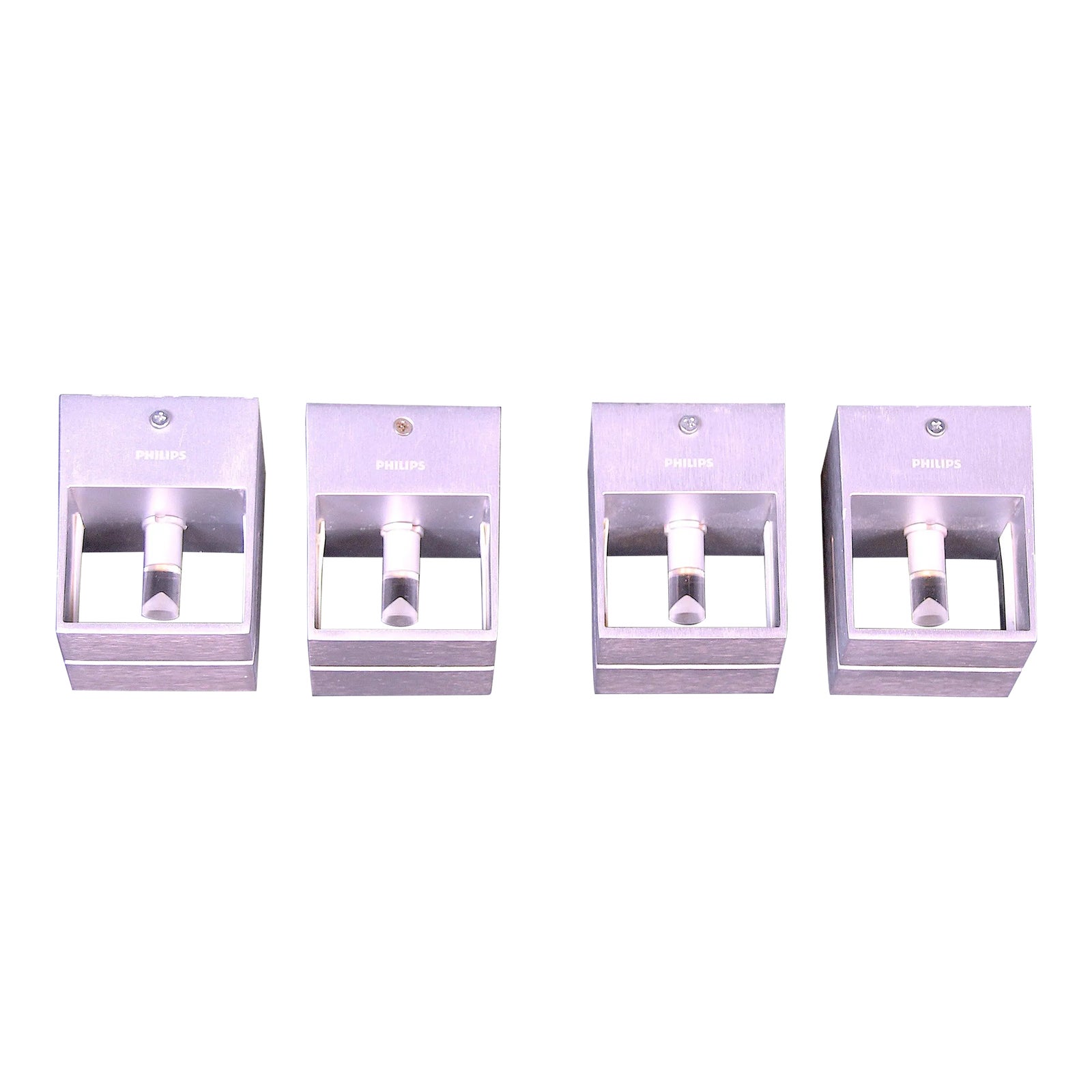 Philips, Modern Minimalist Metal Square Sconces - Set of 4 | Chairish