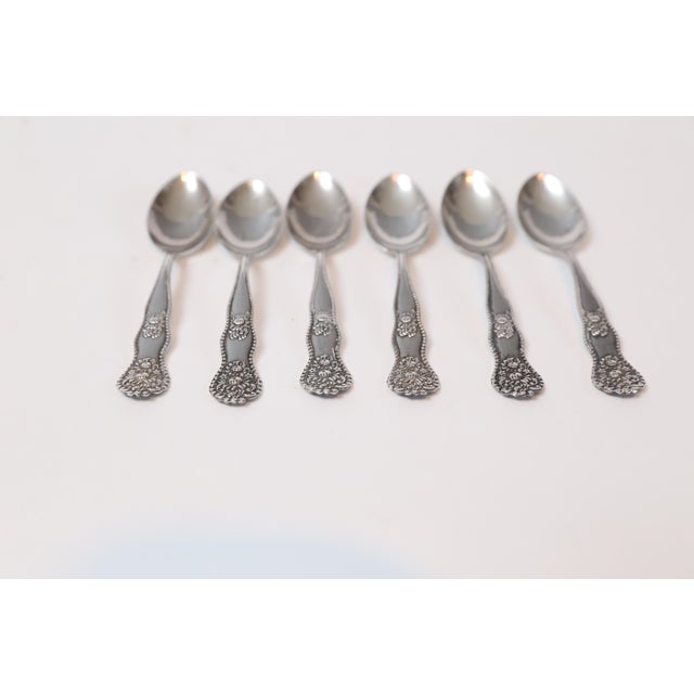 Sterling Silver Demitasse Spoons - Set of 6 | Chairish